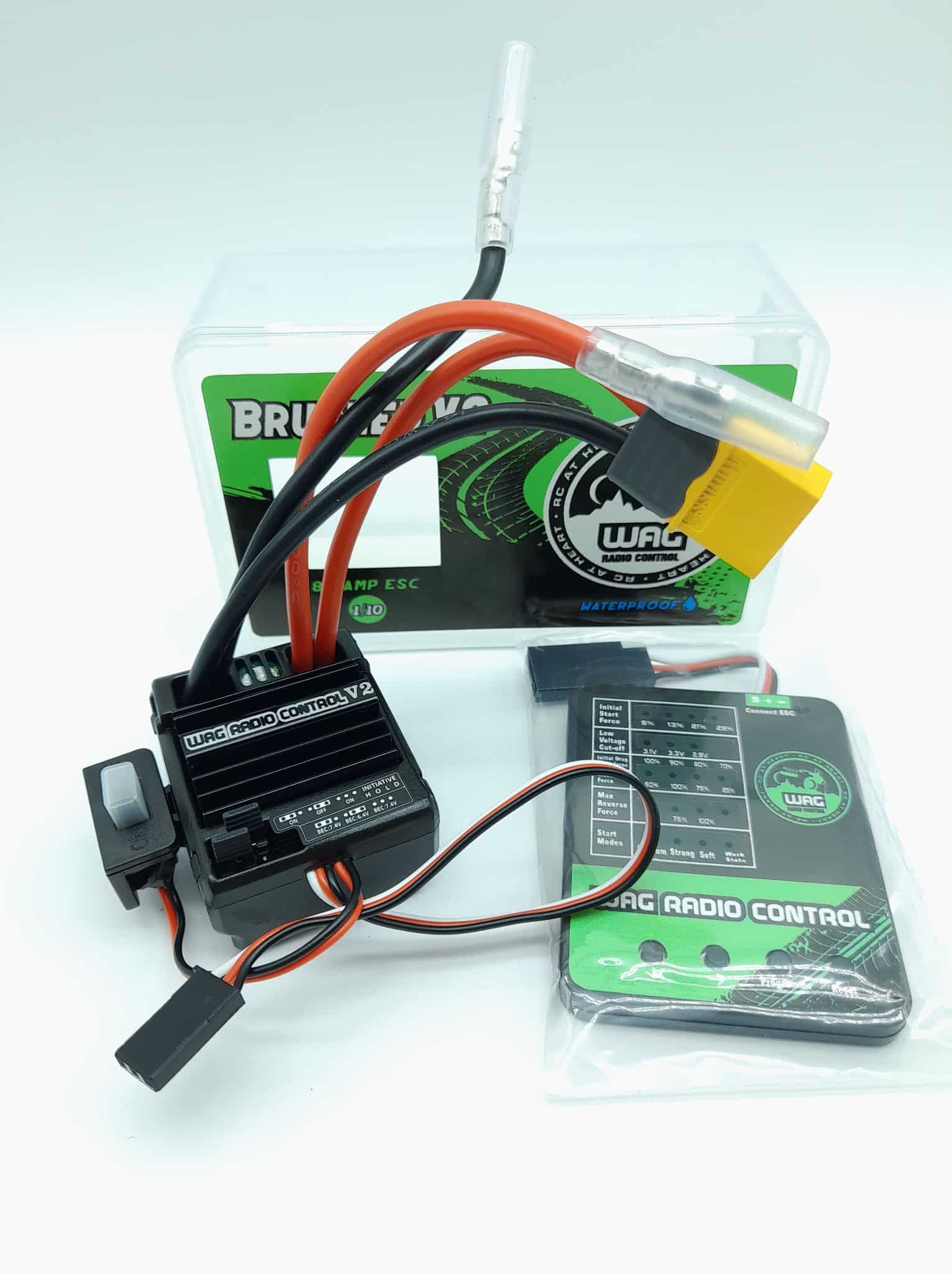 Esc 80A Waterproof / Drag Brake (ESC-V2) – WAG Radio Control